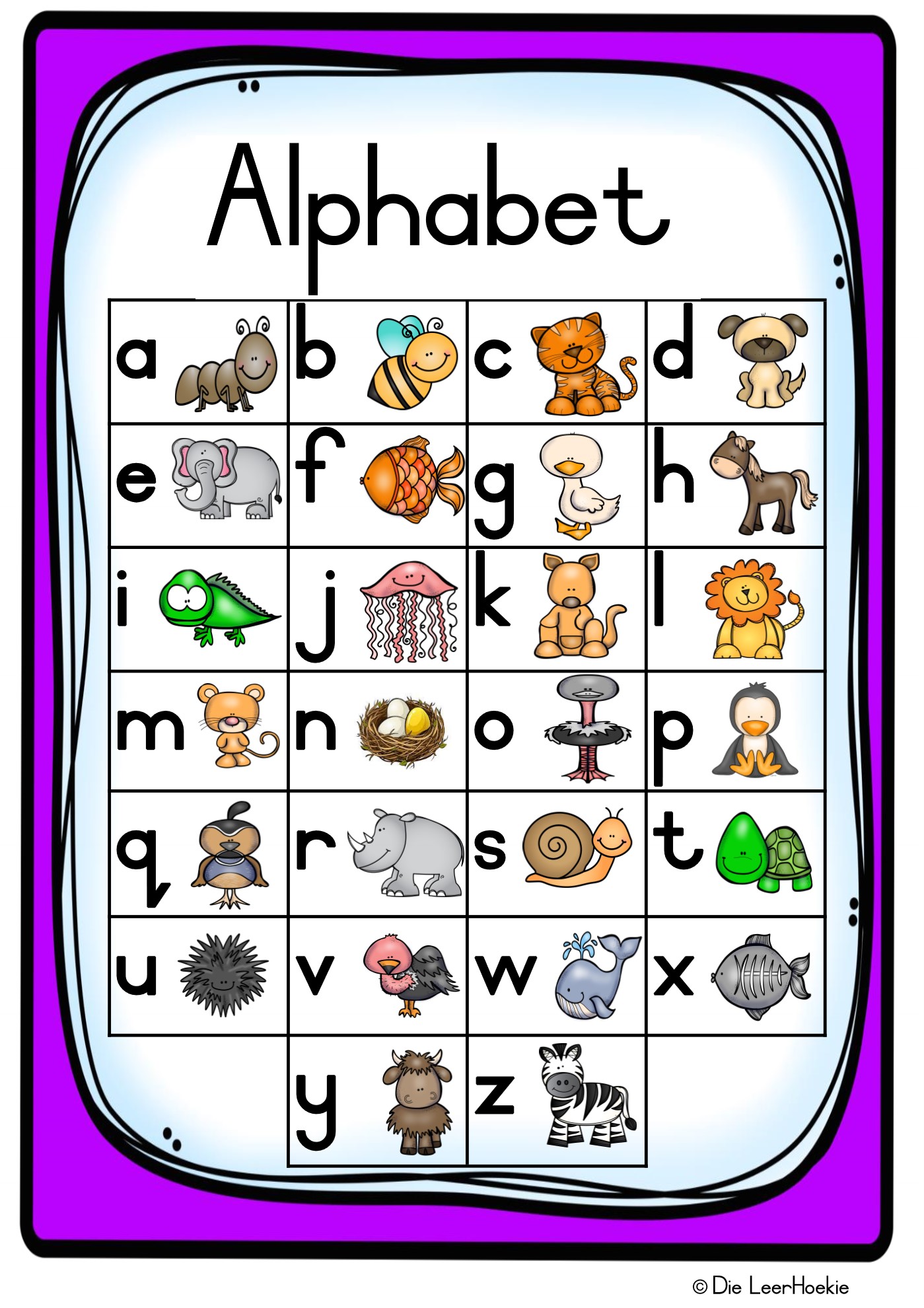 Printed Products: A3 - Alphabet